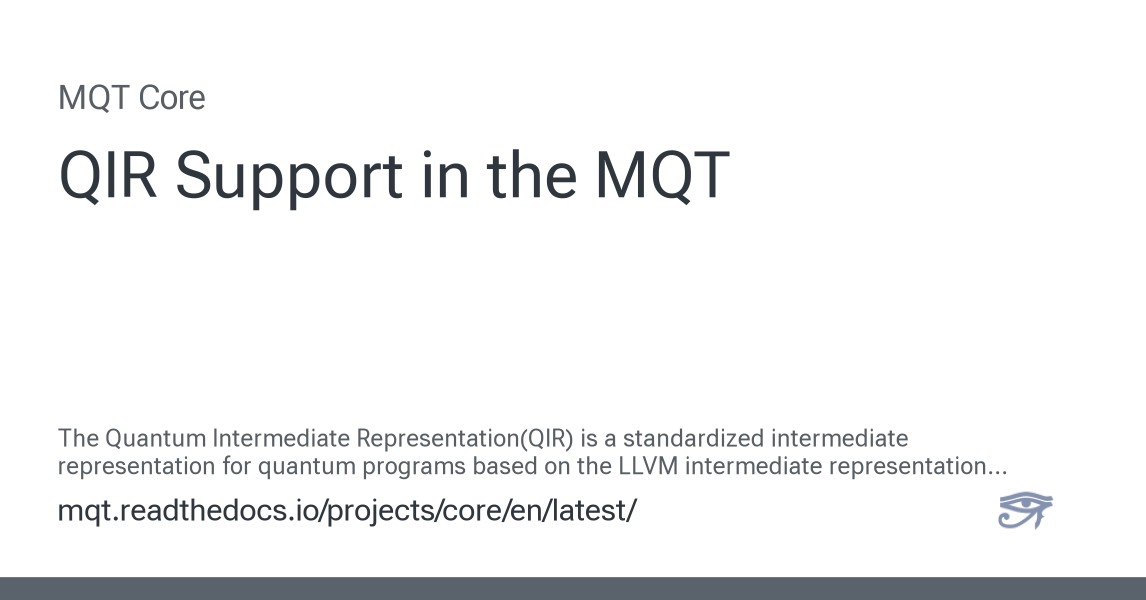 QIR Support in the MQT - MQT Core 3.3.4.dev895 documentation