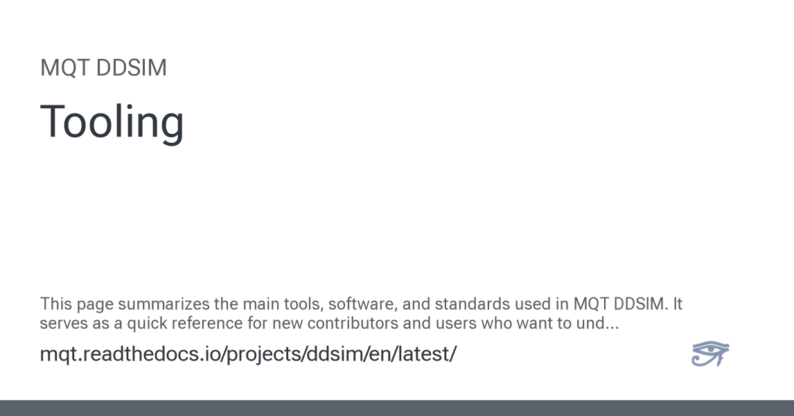 Tooling - MQT DDSIM 2.2.1.dev51 documentation