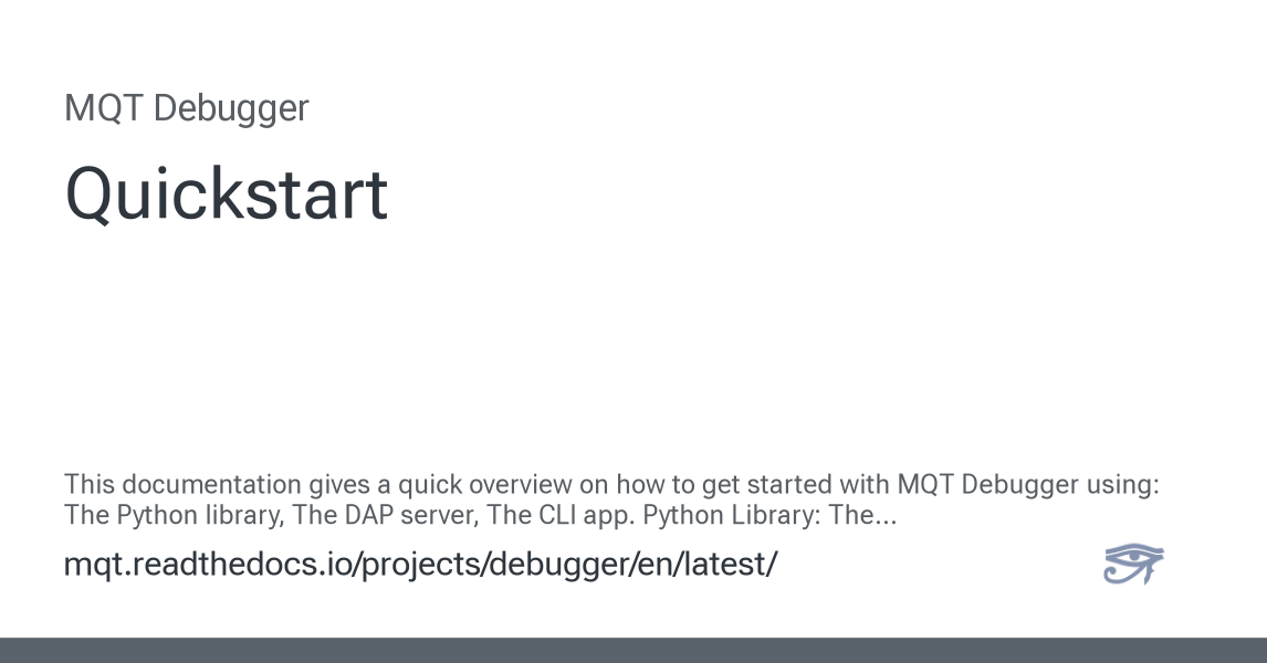 Quickstart - MQT Debugger 1.2.1.dev164 documentation