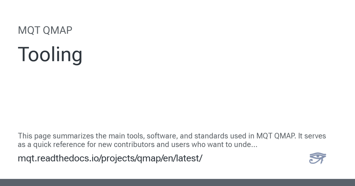 Tooling - MQT QMAP 3.6.1.dev43 documentation