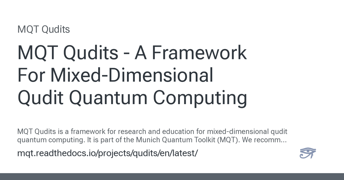 MQT Qudits 0.4.1.dev111 documentation